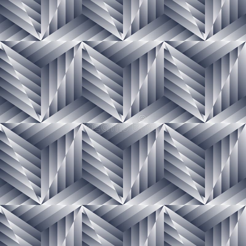 Abstract Seamless Pattern of Silver Metal Shapes. Stock Vector ...