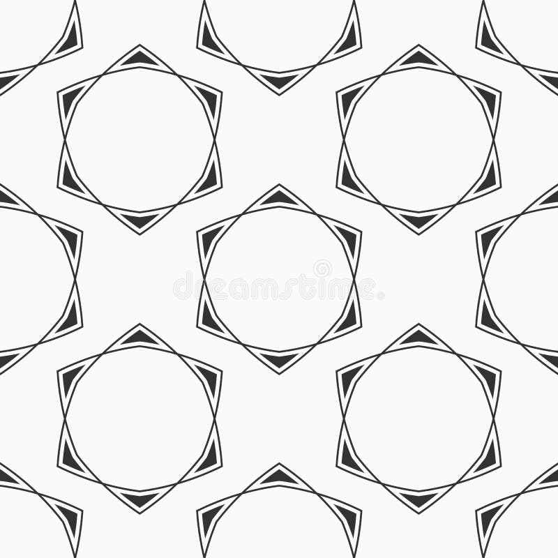 Abstract Six-pointed Stars Seamless Pattern Stock Vector - Illustration ...