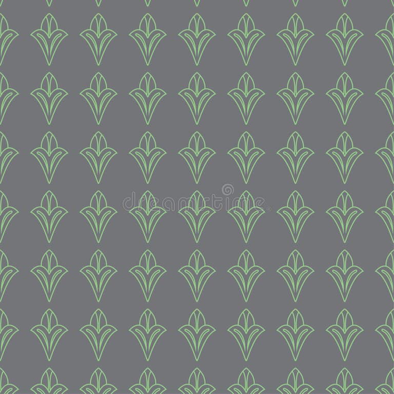 An Abstract Seamless Pattern with Small Flower Outline. Simple Endless ...