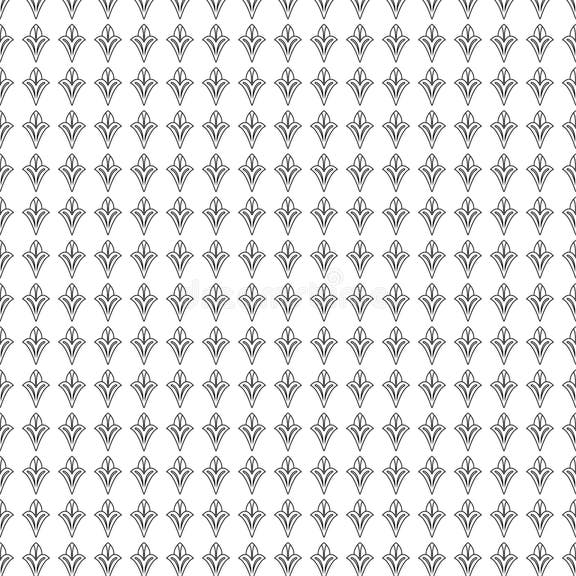 An Abstract Seamless Pattern with Small Flower Outline. Simple Endless ...