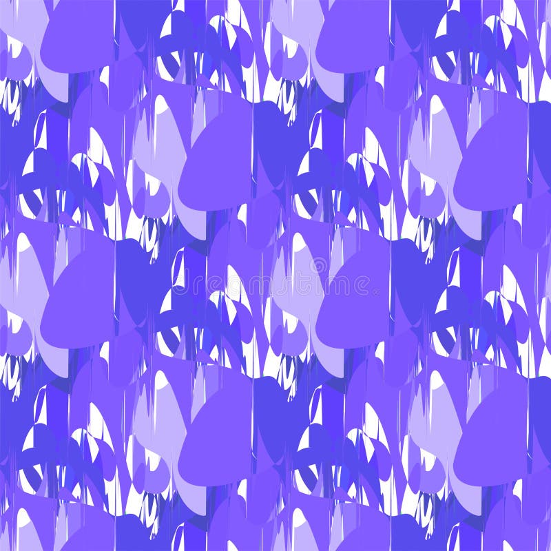 Abstract Seamless Pattern of Soft and Spiky Blue Shapes. Stock Vector ...