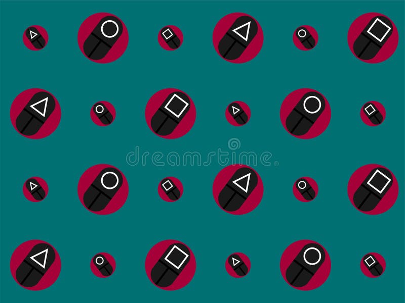 Abstract Seamless Pattern with Square, Circle, Triangle Editorial Stock ...
