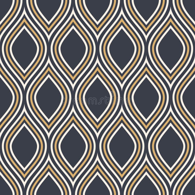 Abstract Seamless Pattern of Stylized Petals. Vector Color Background ...