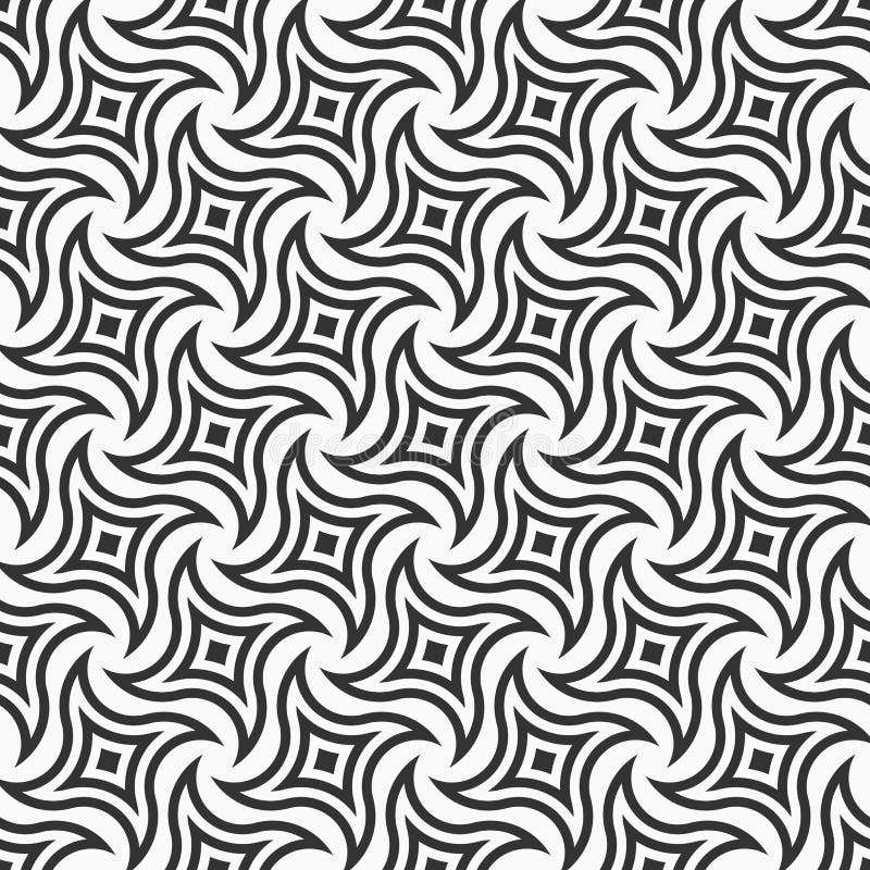 Abstract Seamless Pattern of Swirling Geometric Shapes Stock Vector ...