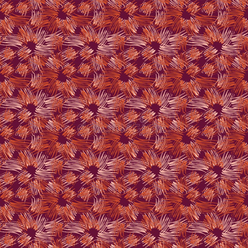 Abstract Seamless Pattern in Terracotta Color Stock Vector ...