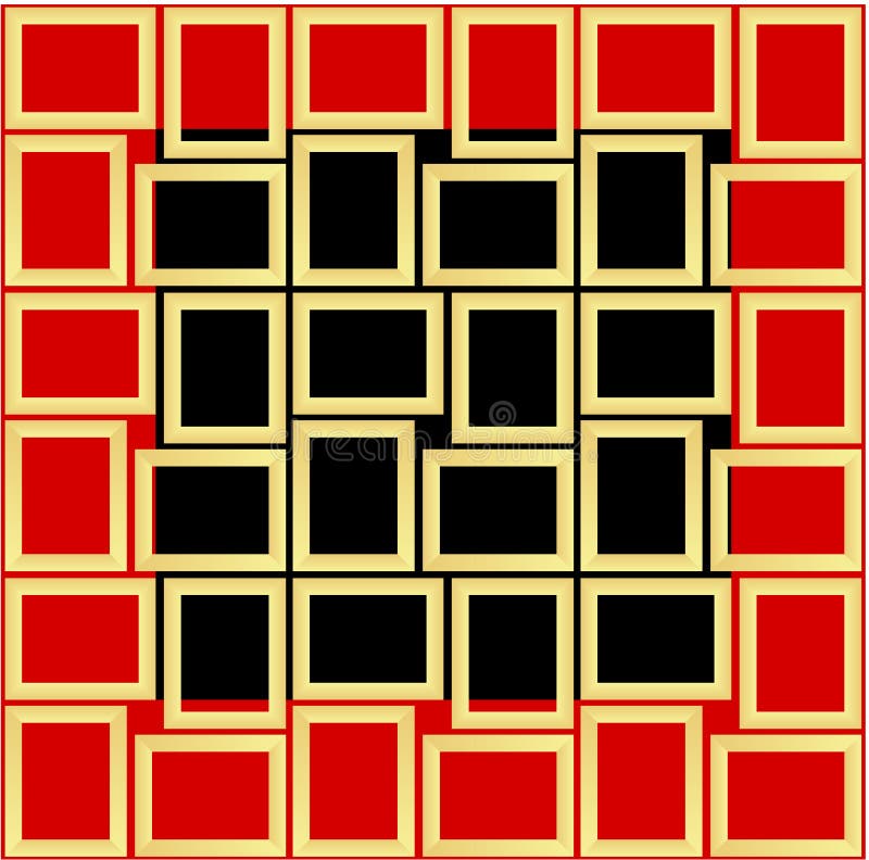 Abstract Seamless Pattern Texture of Golden Rectangular Frames Over ...