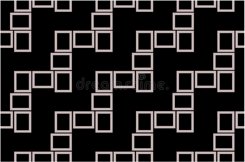 Abstract Seamless Pattern Texture of Grey Rectangular Frames Over Black ...