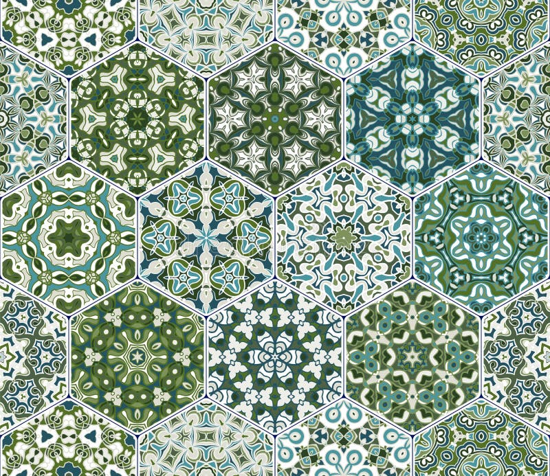 Abstract Seamless Pattern Tiles Stock Vector - Illustration of mosaic ...