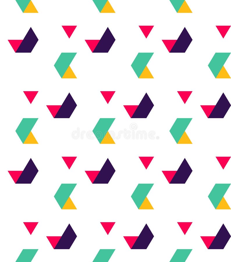 Abstract Seamless Pattern of Triangles. Movement of Geometric Forms ...