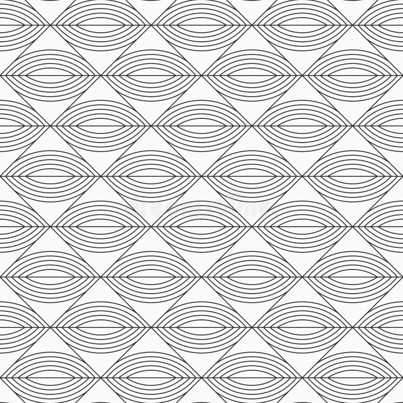 Abstract Seamless Pattern of of Triangles with Ovals Inside. Vector ...