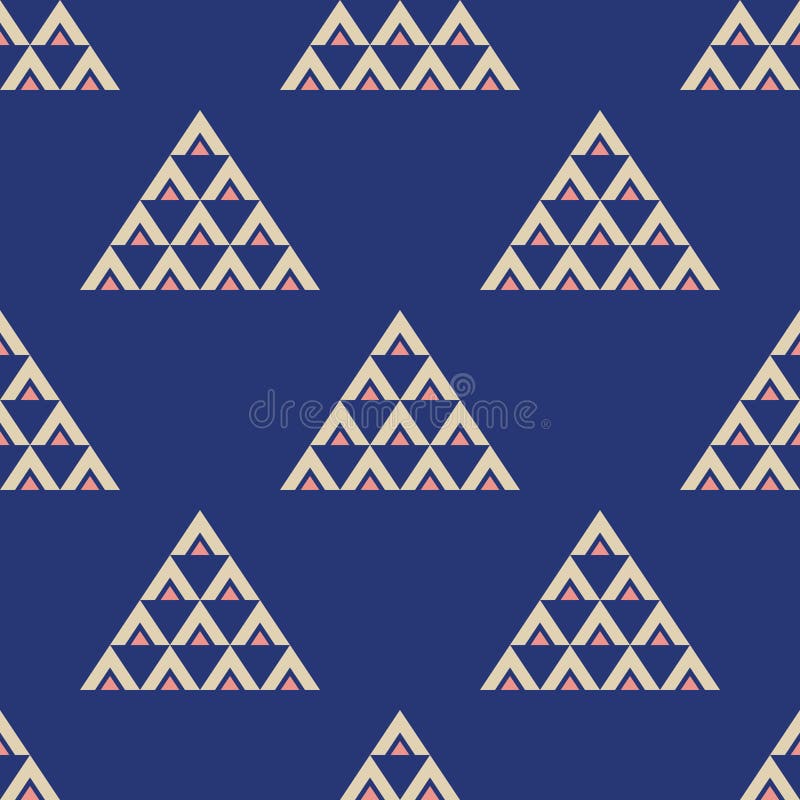 Abstract Seamless Pattern of Triangles. Repeating Geometric Tiles Stock ...
