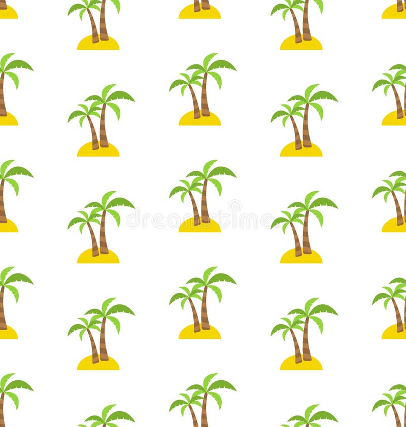 Abstract Seamless Pattern with Tropical Palm Trees. Summer Stock Vector ...