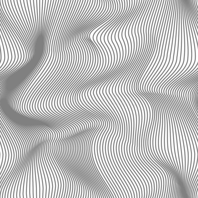 Abstract Seamless Pattern of Undulating Shapes. the Illusion of ...
