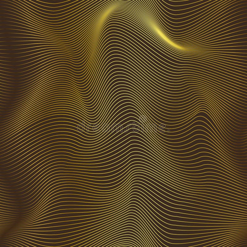Abstract Seamless Pattern of Undulating Shapes. the Illusion of ...