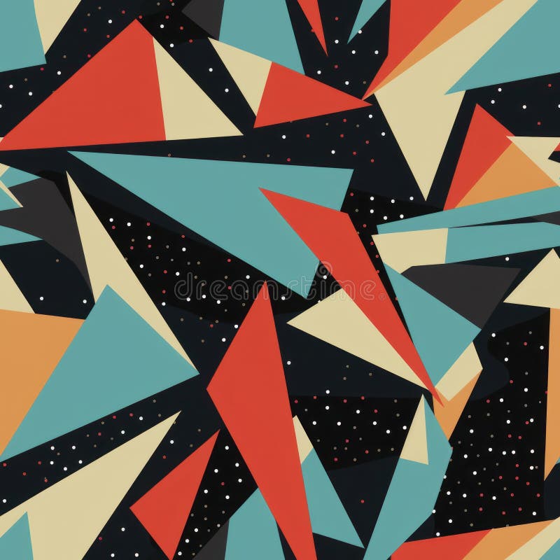 Abstract Seamless Pattern in Urban Colors with Sharp Angles AI ...