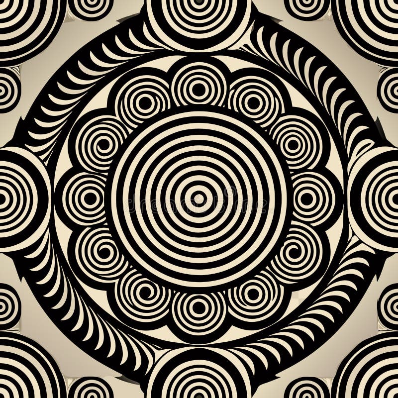 Concentric Circles with Patterns Stock Vector - Illustration of ...