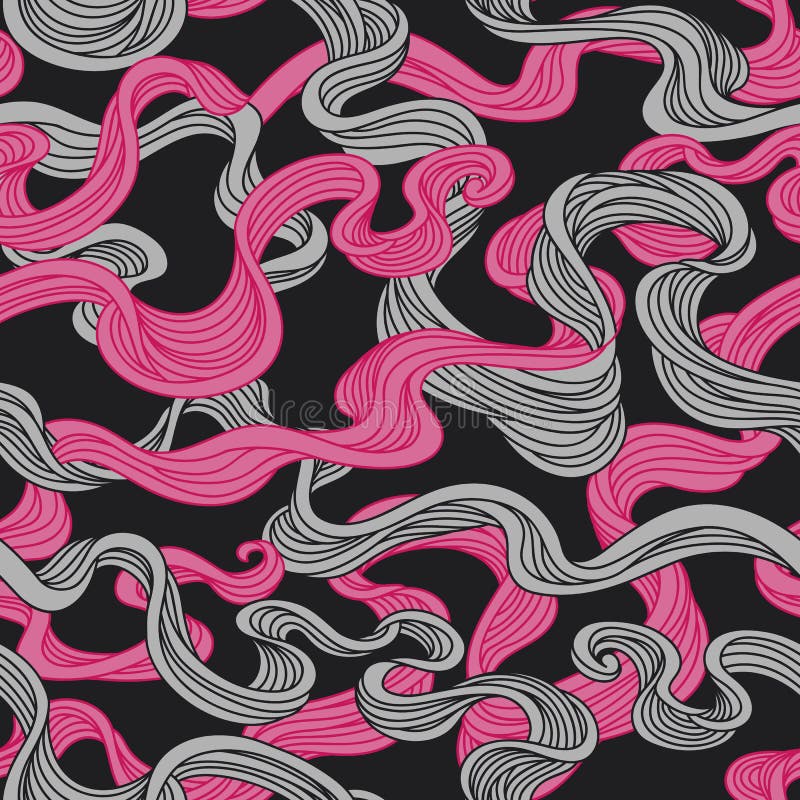 Abstract Seamless Pattern. Vector Illustration with Wind Stream. Stock ...