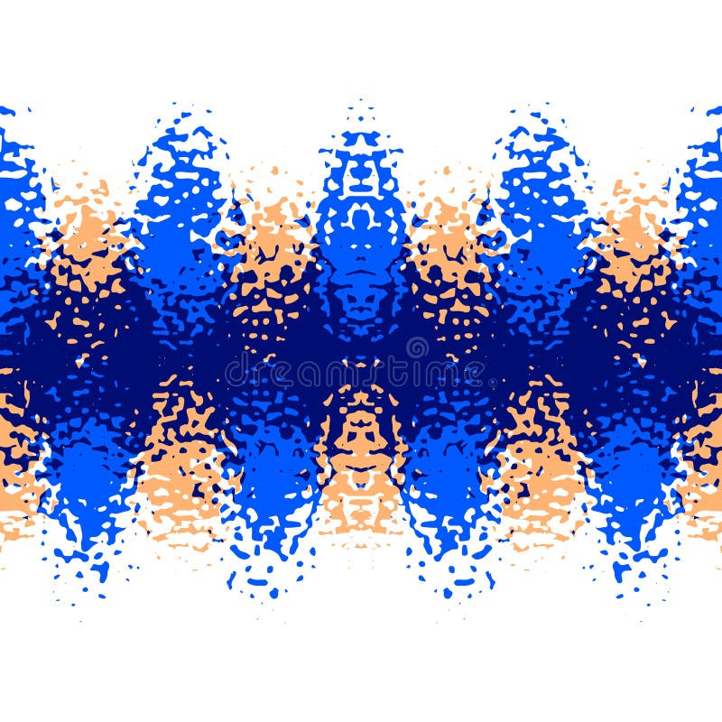 Abstract Seamless Pattern of Waves and Spots. Image in Grunge Style ...