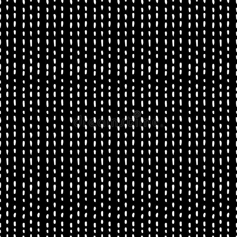 Abstract Seamless Pattern with White Dotted Lines on a Black Stock ...