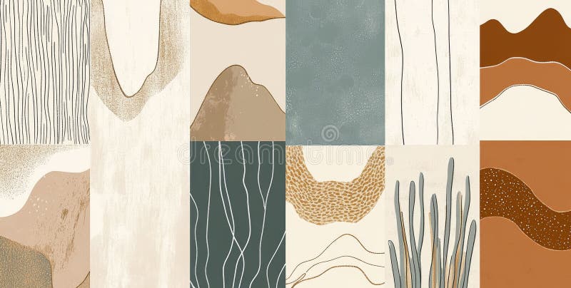 Abstract Seamless Patterns Featuring an Organic Cell Texture, Modern ...