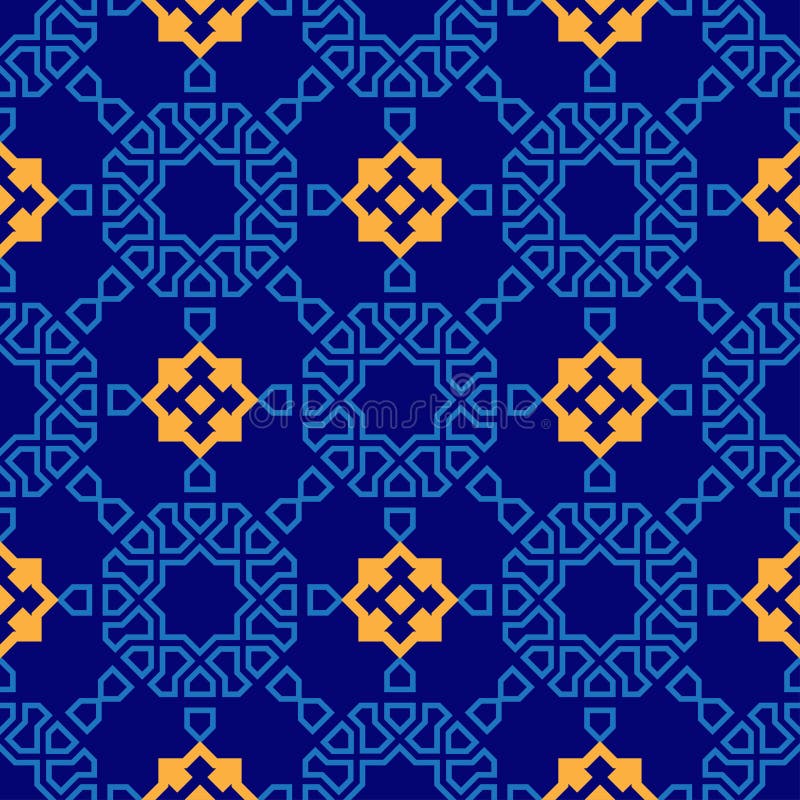 Abstract Seamless Patterns in Islamic Style. Stock Illustration ...