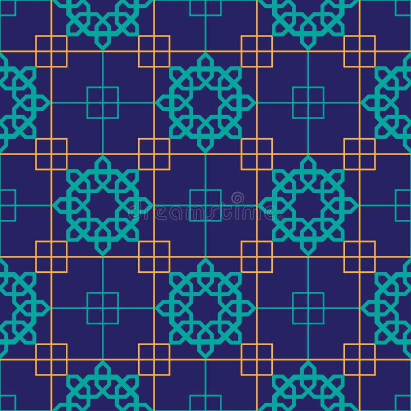 Abstract Seamless Patterns in Islamic Style. Stock Illustration ...
