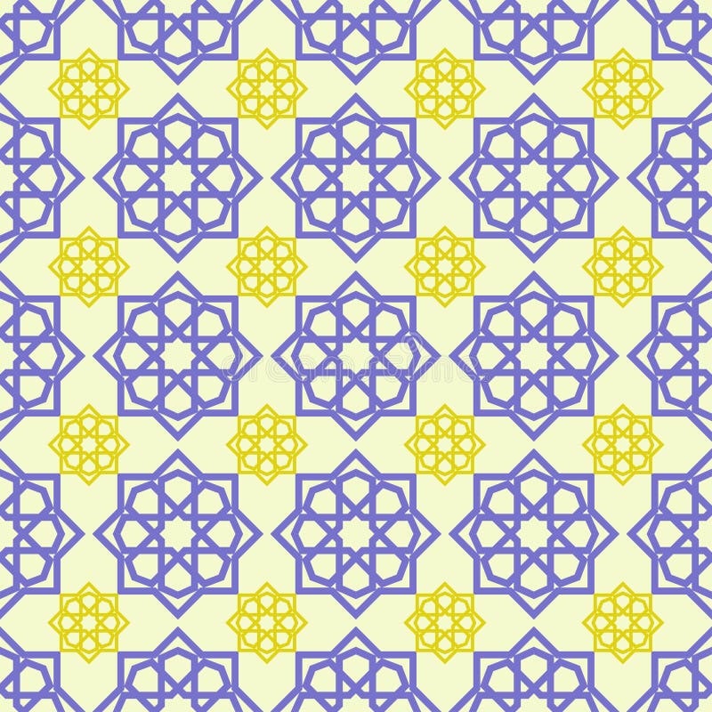Abstract Seamless Patterns in Islamic Style. Stock Illustration ...