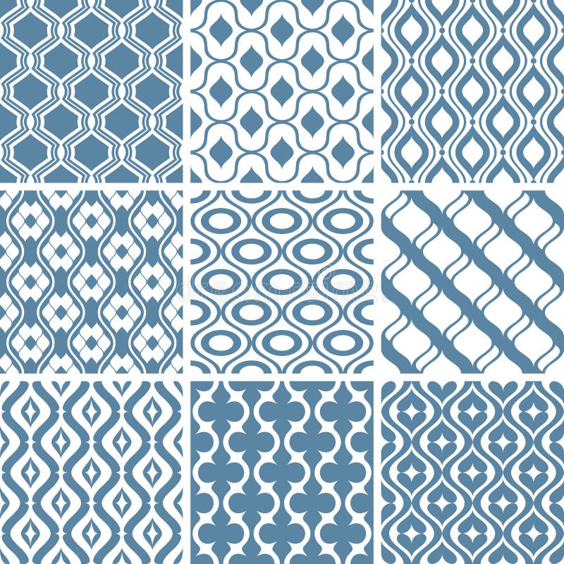 Abstract Seamless Patterns Stock Vector Illustration Of Curl 34202233