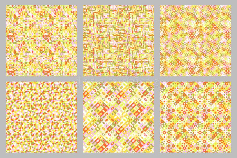 Abstract Seamless Random Curved Shape Pattern Background Design Set ...