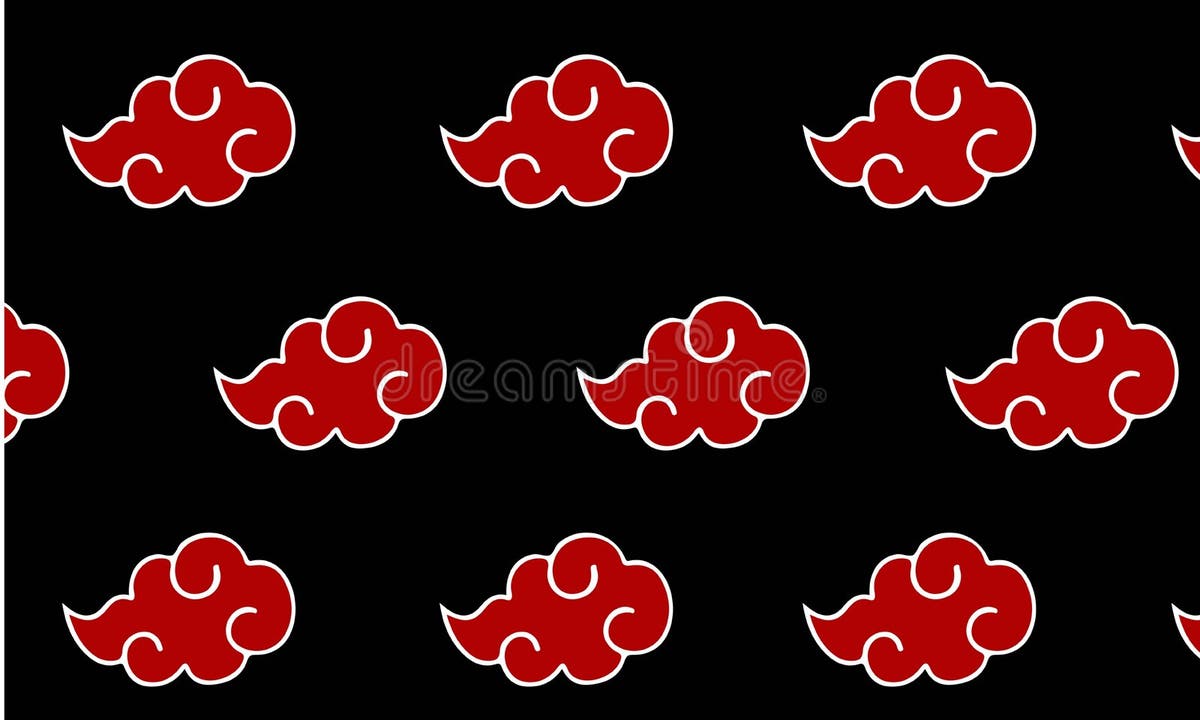 Akatsuki Naruto Seamless Pattern Stock Illustrations – 13 Akatsuki ...
