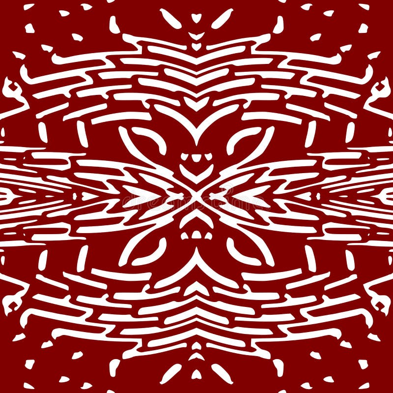 Abstract Seamless Red and White Pattern Stock Vector - Illustration of ...
