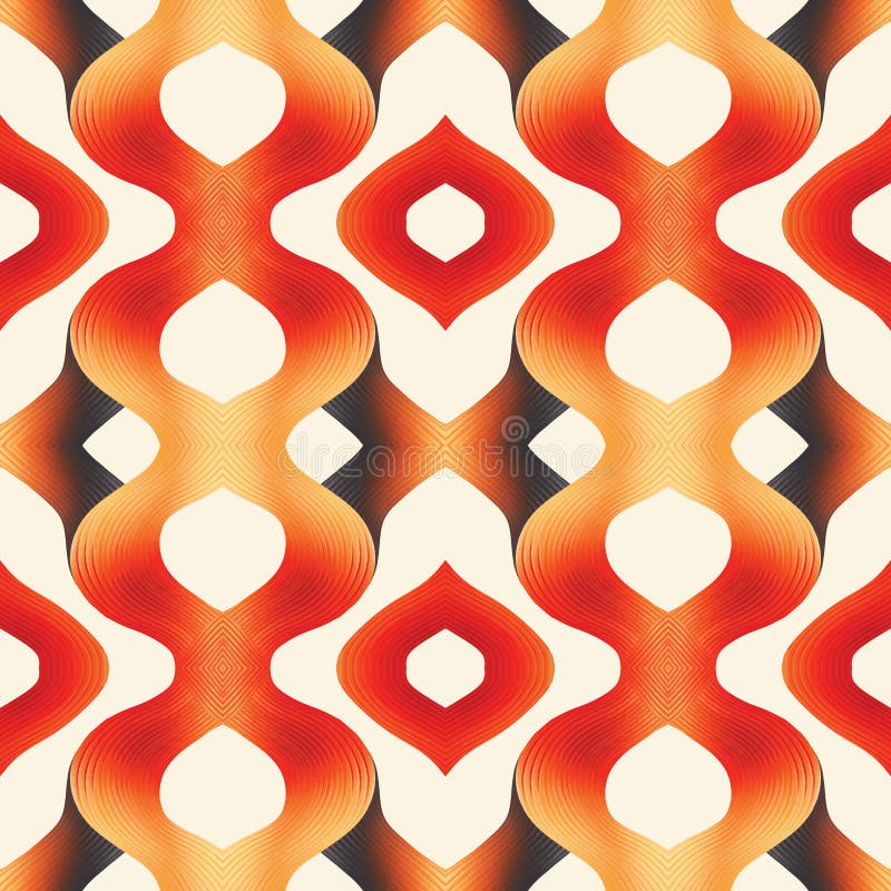 Figure 8 Repeating Seamless Pattern in Orange and Yellow Stock Vector ...
