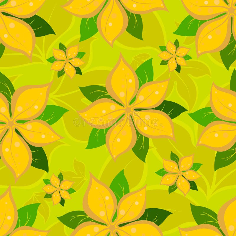 Abstract Seamless Repeating Pattern of Summer Flowers.Vector Stock ...