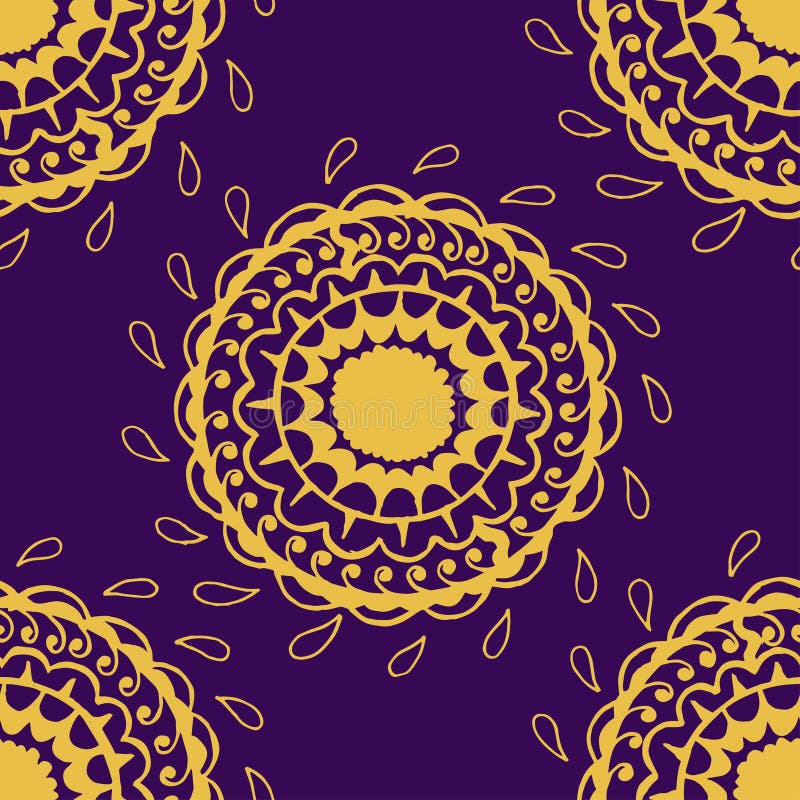 Abstract Seamless with Round Gold Pattern Stock Vector - Illustration ...