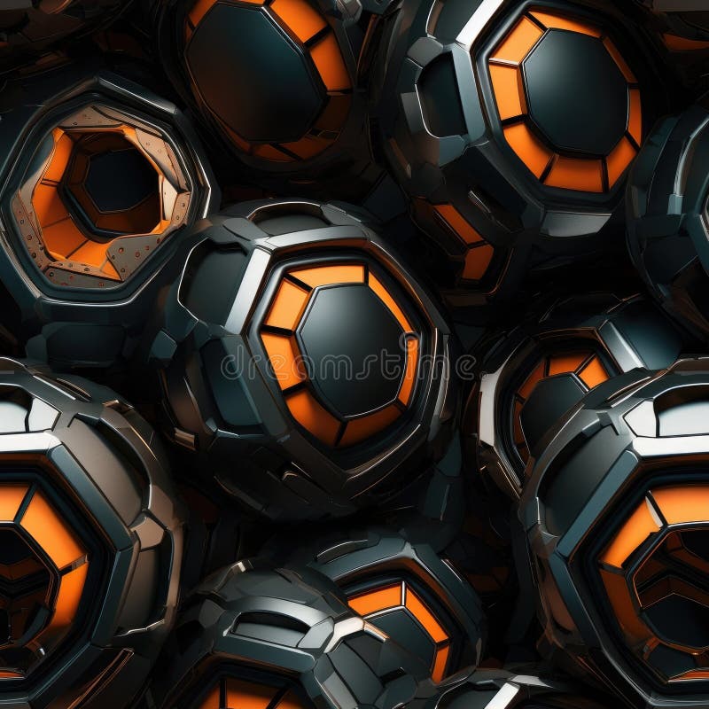 Abstract Seamless Sci-fi Texture Stock Illustration - Illustration of ...