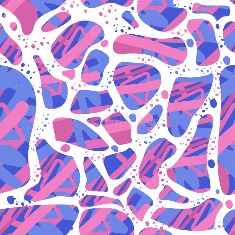 Abstract Seamless Shape in Vibrant Colors. Creative Repeating ...