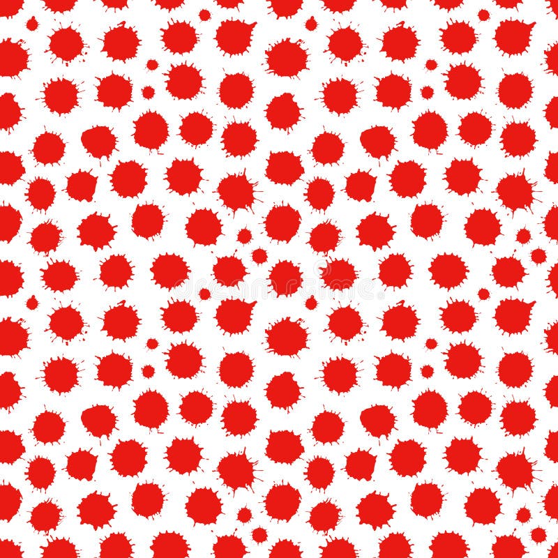 Abstract Seamless Spatter Red Pattern Stock Vector - Illustration of ...