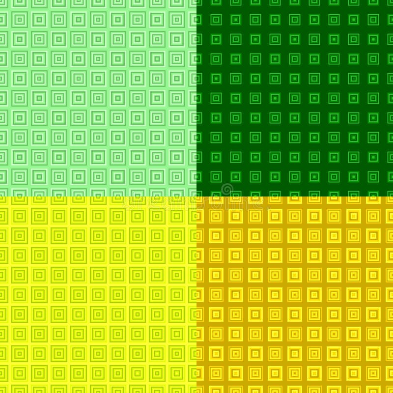 Abstract Seamless Square Pattern Design Background Template Set Stock ...