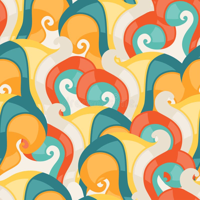 Abstract Seamless Swirl Pattern Stock Vector - Illustration of graphic ...