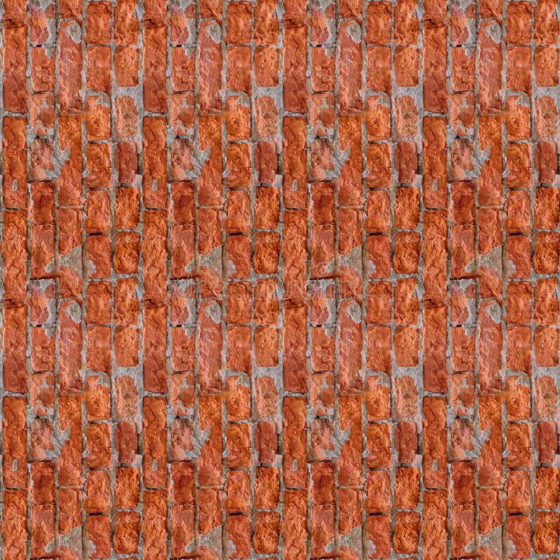 Seamless Photo Pattern of Red Broken Blocks Wall. May Using for Game ...