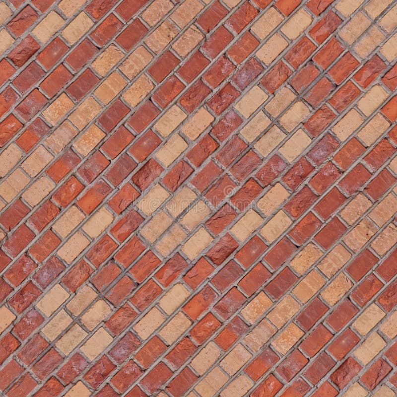 Seamless Photo Pattern of Red Broken Bricks Rhombus Stock Image - Image ...