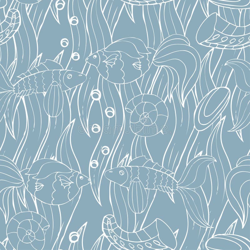 Fish with bubbles stock vector. Illustration of bottom - 14157294