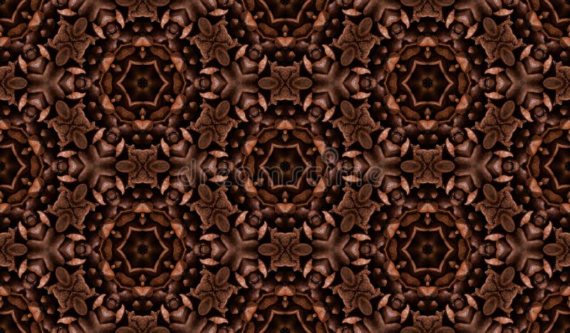 Abstract Seamless Texture from Photo of Coffee Beans Stock Illustration ...
