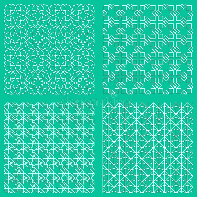 Abstract Seamless Traditional Islamic Patterns Stock Vector ...