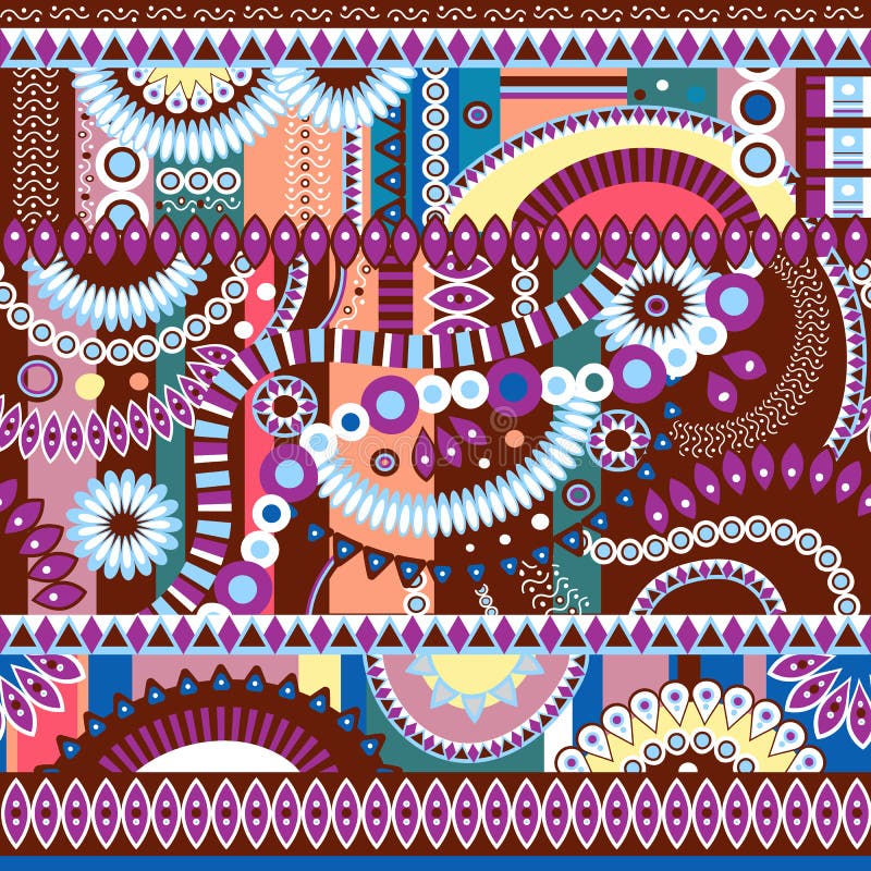 Abstract Seamless Tribal Ethnic Background,color Vector Stock Vector ...