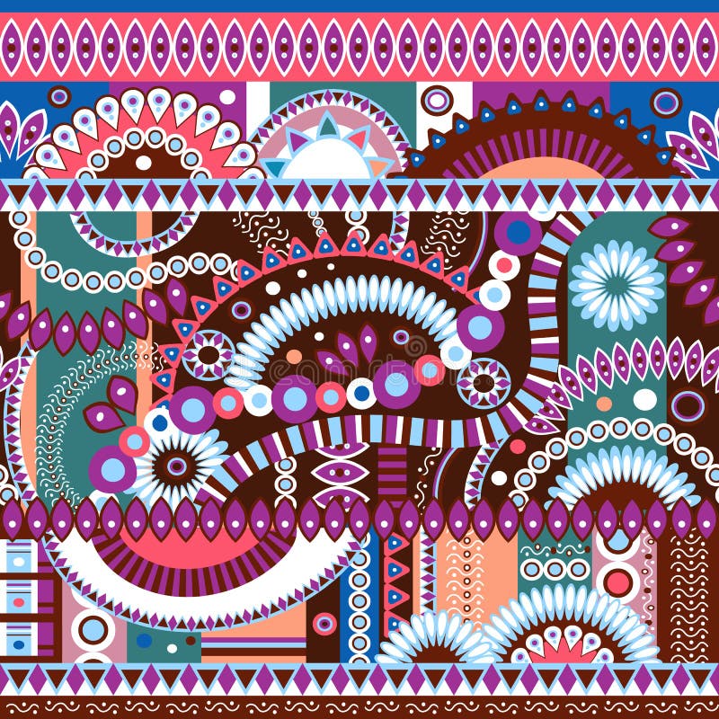 Abstract Seamless Tribal Ethnic Background,color Vector Stock Vector ...