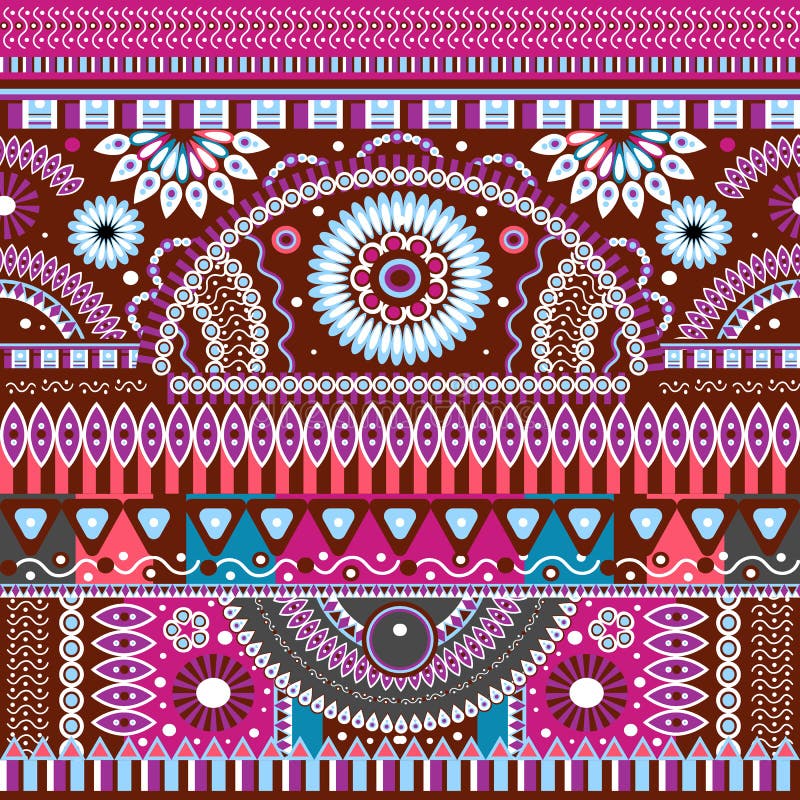 Abstract Seamless Tribal Ethnic Background,color Vector Stock Vector ...