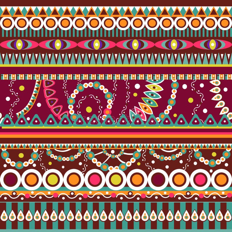 Abstract Seamless Tribal Ethnic Background,color Vector Stock Vector ...