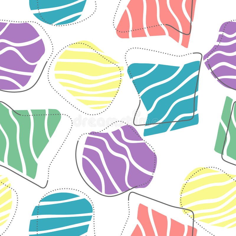 Abstract Seamless Vector Background of Arbitrary Shapes. Design for ...