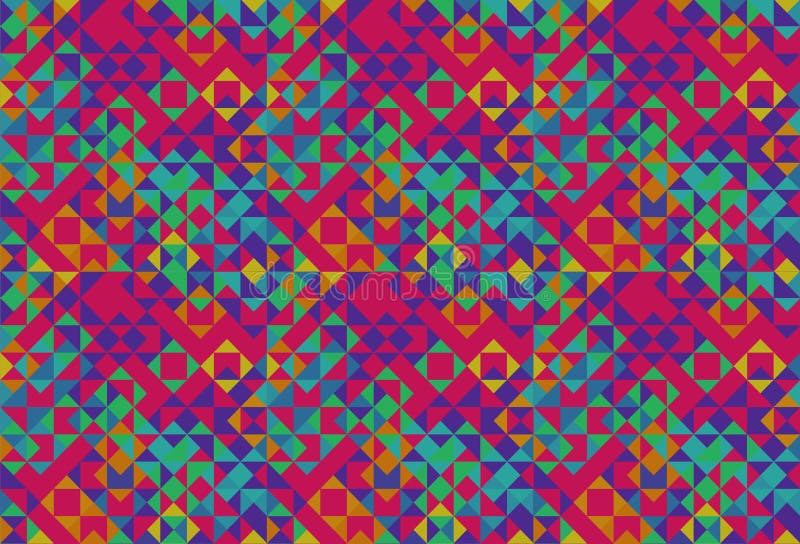 Abstract Seamless Vector Mosaic Made of Triangles, Bold, Punchy Forms ...